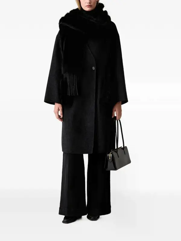 FRACOMINA Faux-fur Trim Double-breasted Coat