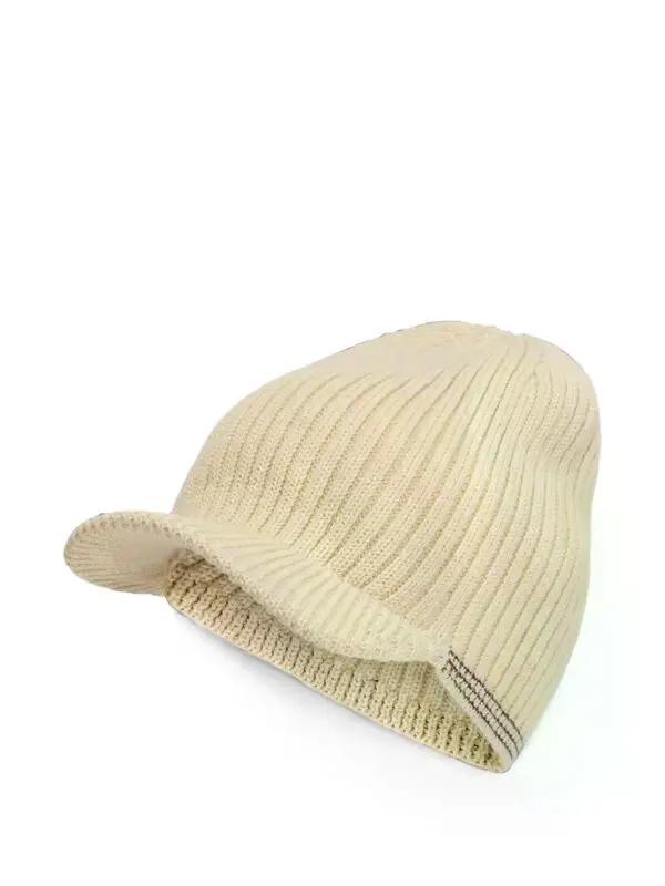 Adidas Wales Bonner Y3 Ribbed-knit Visor Beanie Hat