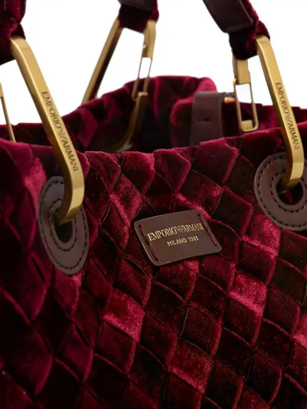 Emporio Armani Woven-effect Tote Bag
