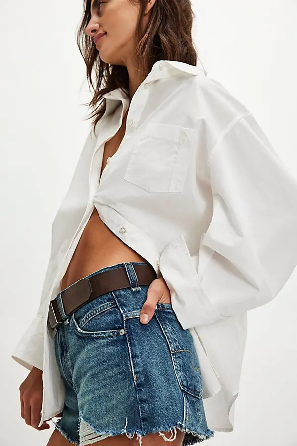 Free People Sabine Articulated Button Down Top