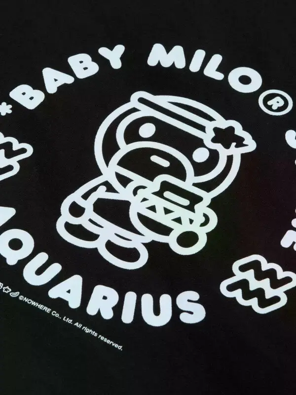 A BATHING APE Baby Milo Graphic-print Hoodie - Black