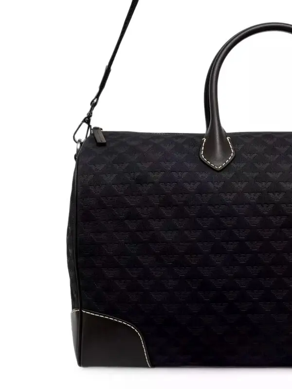 Emporio Armani Monogram-jacquard Holdall Bag