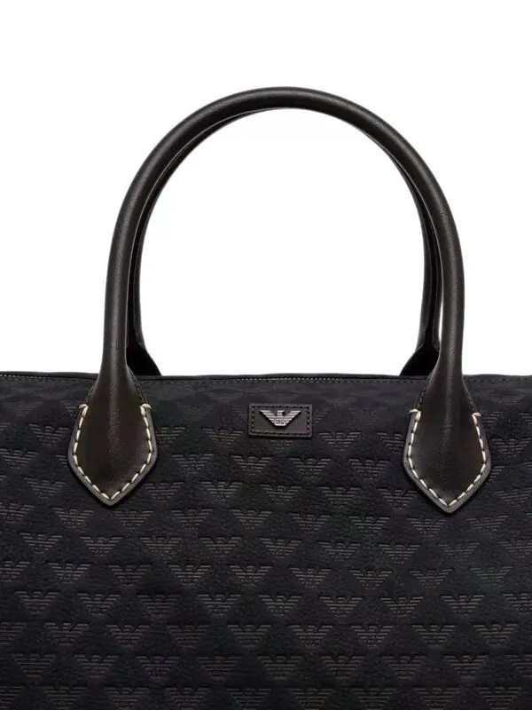 Emporio Armani Monogram-jacquard Holdall Bag