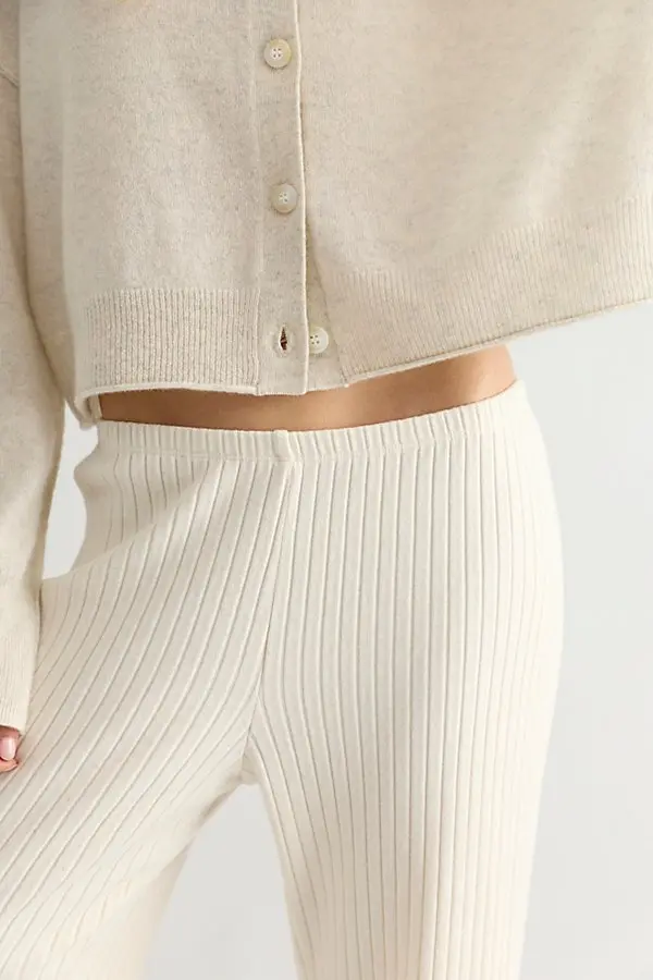 Donni. The Sweater Rib Simple Pants