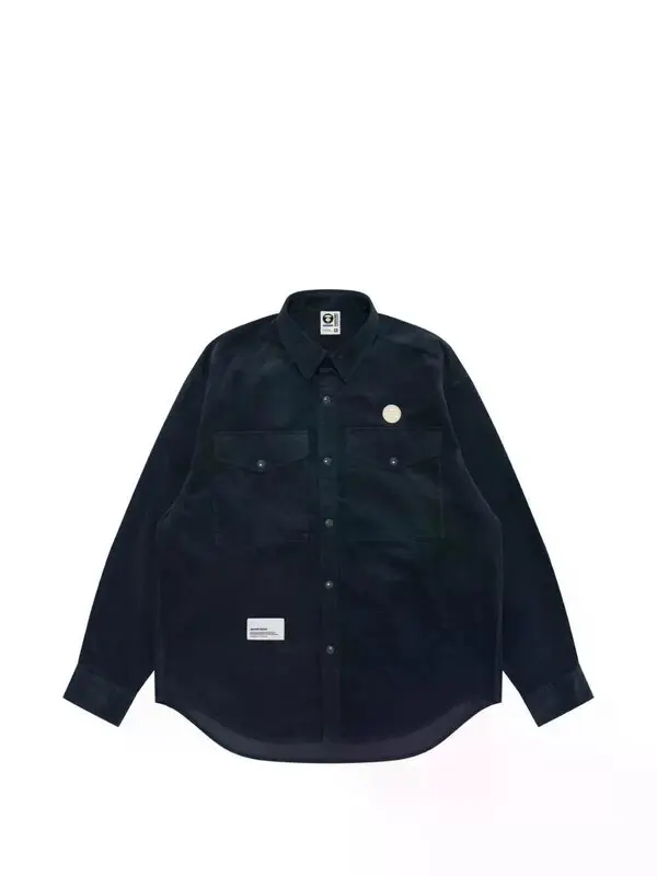 AAPE BY *A BATHING APE Corduroy Logo-patch Shirt