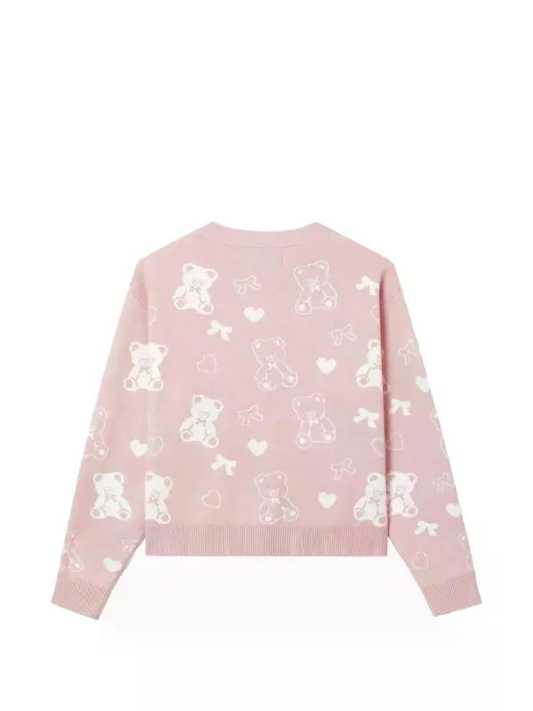 CHOCOOLATE Teddy-bear Intarsia Cardigan