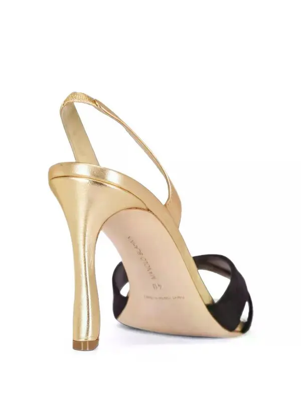 Manolo Blahnik Crossover-strap Slingback Sandals