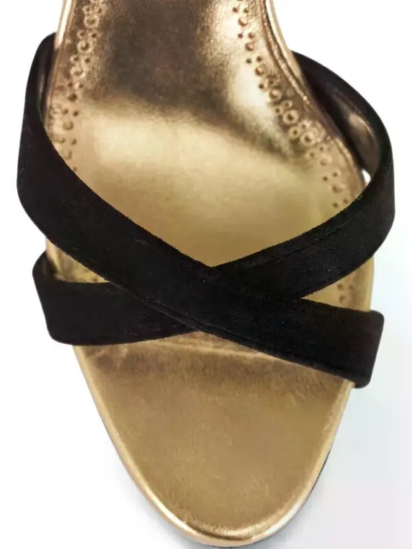 Manolo Blahnik Crossover-strap Slingback Sandals