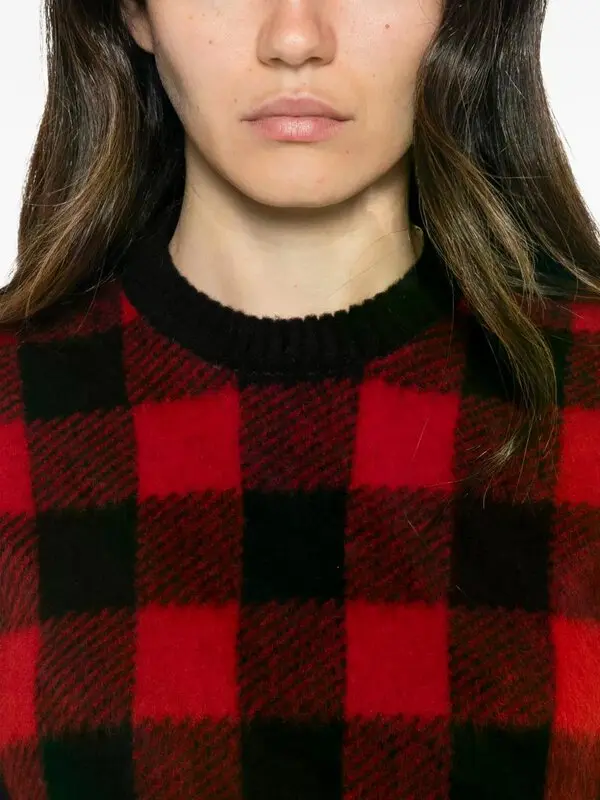 N°21 Check Short-sleeve Sweater