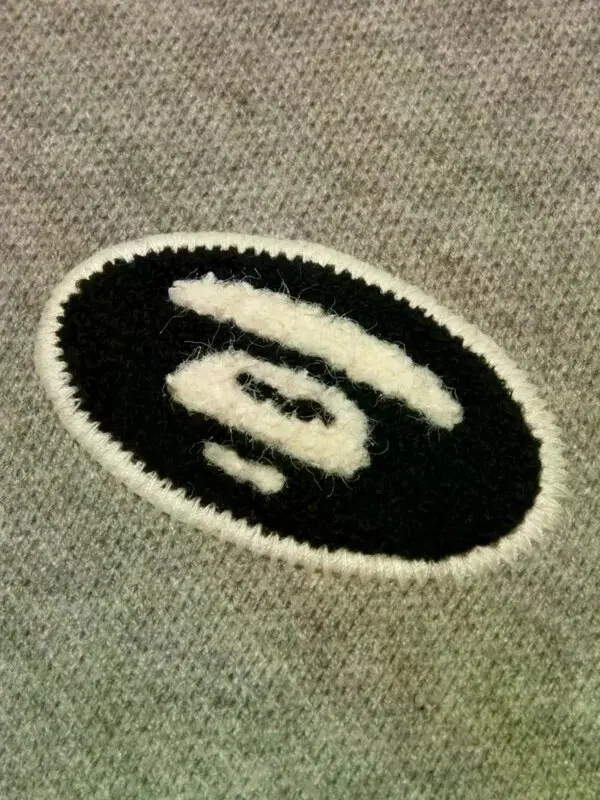 AAPE BY *A BATHING APE Logo-patch Polo-collar Sweater - Grey