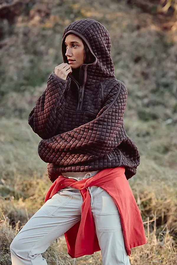 Free People Square Up Fleece Pullover