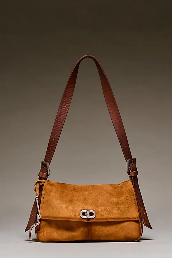 Free People We The Free Parker Suede Shoulder Bag - Saddle