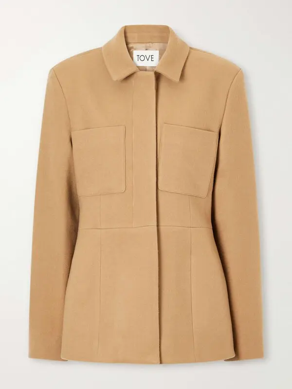 Tove Eton Paneled Wool And Cashmere-blend Jacket