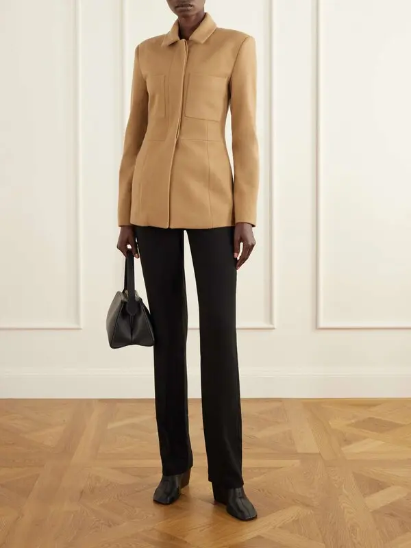 Tove Eton Paneled Wool And Cashmere-blend Jacket