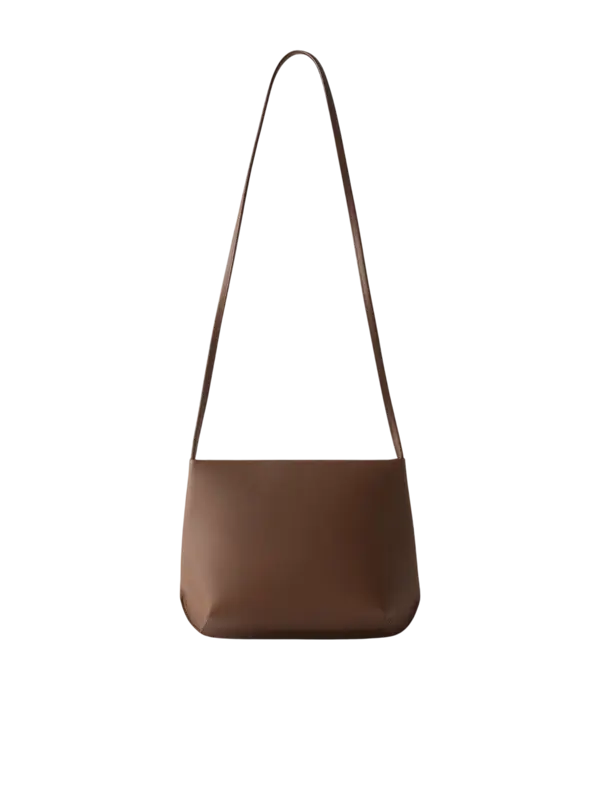 FANE Loge Leather Shoulder Bag - Chocolate