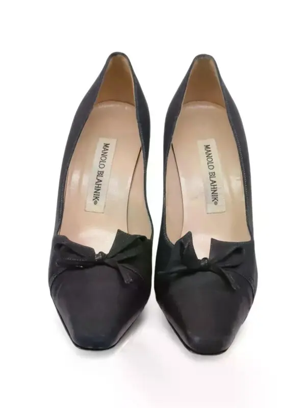 Manolo Blahnik Bow-detail Pointed-toe Pumps