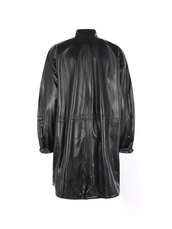 Dusan Drawstring-waist Leather Coat
