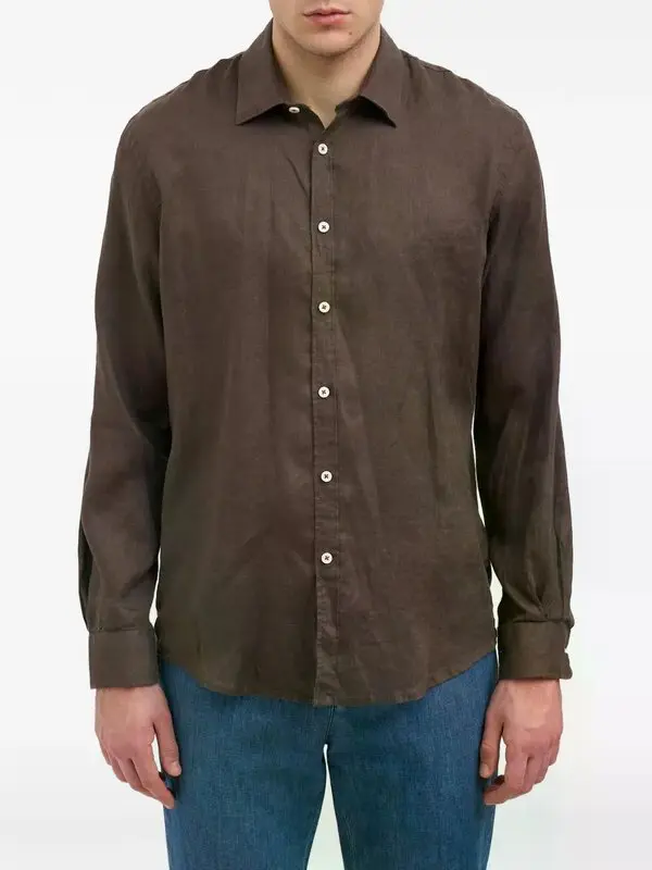DANIELE ALESSANDRINI Button-down Linen Shirt
