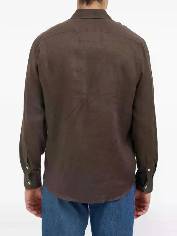 DANIELE ALESSANDRINI Button-down Linen Shirt