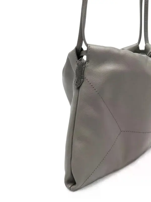 Brunello Cucinelli Panelled Leather Shoulder Bag