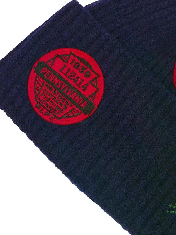 Polo Ralph Lauren Patch-detail Ribbed-knit Beanie Hat