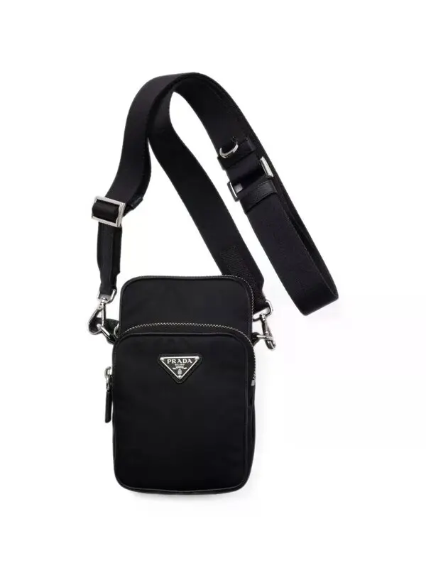 Prada Re-nylon And Saffiano Leather Smartphone Case - Black