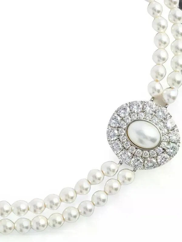 SELF-PORTRAIT Pearl Crystal-embellished Choker