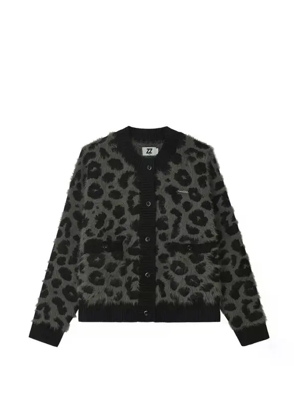Izzue Leopard-print Brushed Cardigan