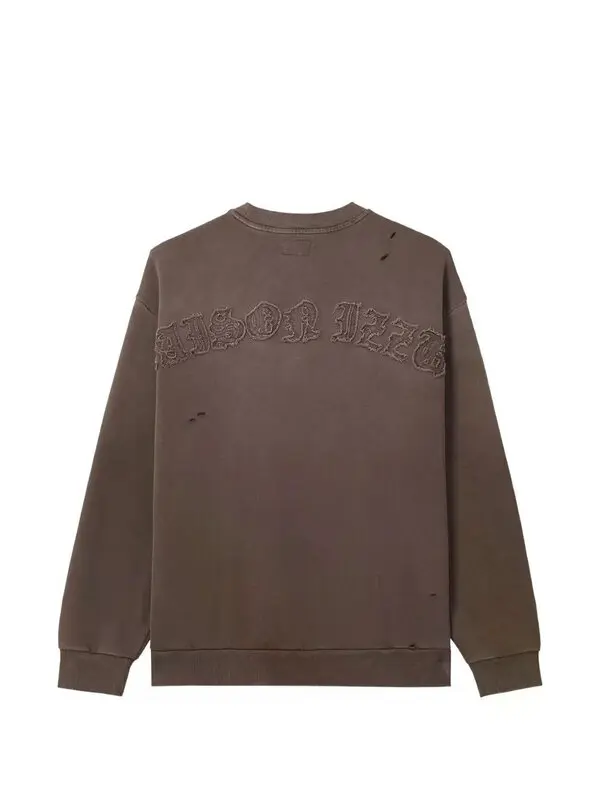Izzue Distressed Logo-patch Sweatshirt