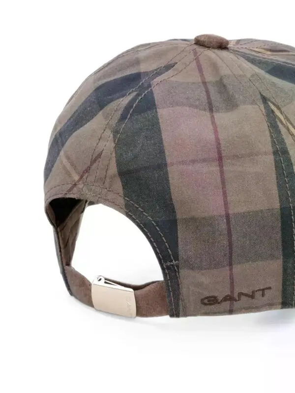 Gant Tartan Suede-panelled Baseball Cap