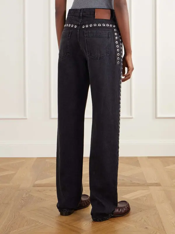 Marni Embellished Mid-rise Straight-leg Jeans