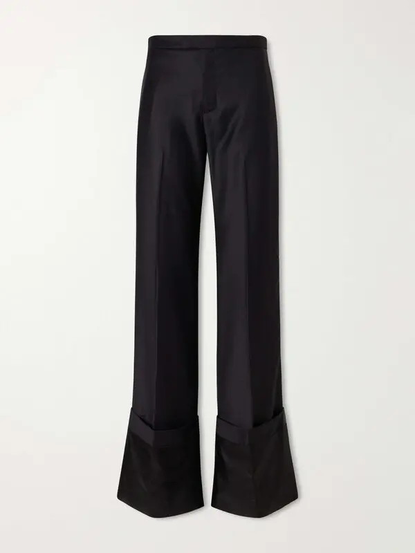 JEAN PAUL GAULTIER Wool-twll Wide-leg Pants
