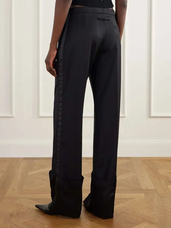 JEAN PAUL GAULTIER Wool-twll Wide-leg Pants