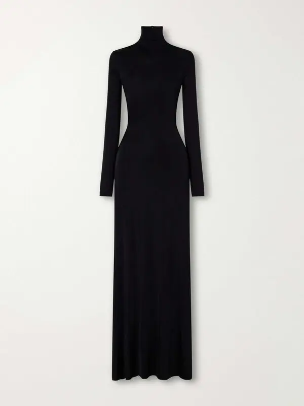 Tove Sacha Jersey Turtleneck Gown