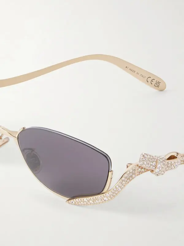 Dior Bow B1u Embellished Cat-eye -tone Sunglasses
