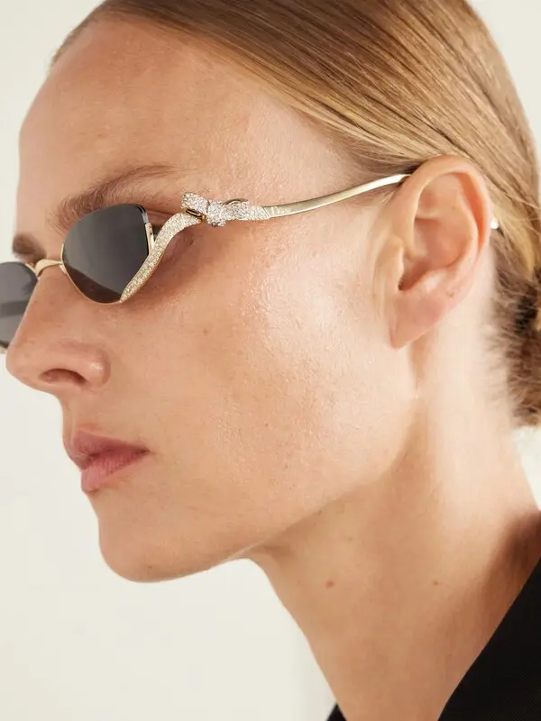 Dior Bow B1u Embellished Cat-eye -tone Sunglasses