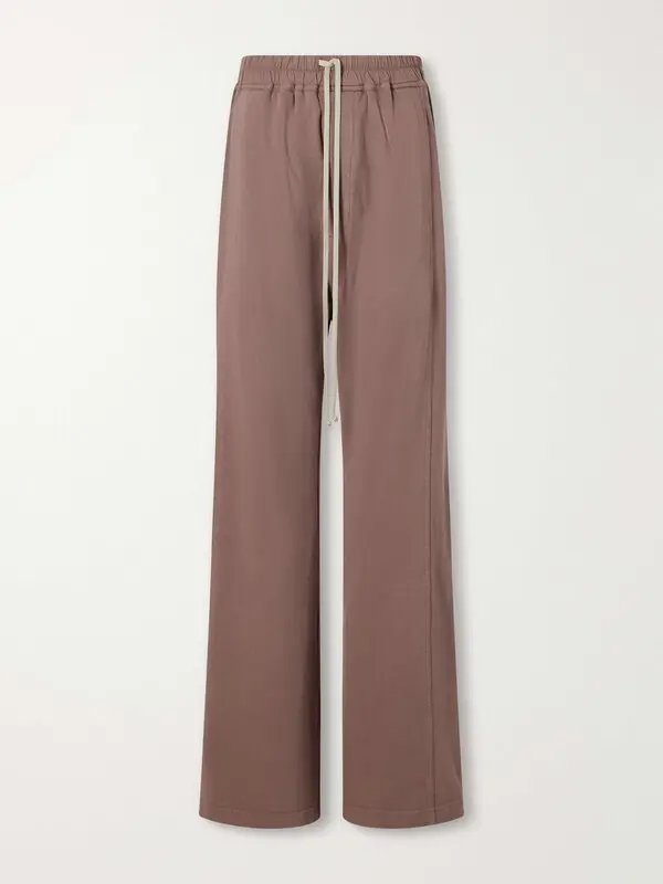 Rick Owens Wide Pusher Cotton-jersey Wide-leg Pants