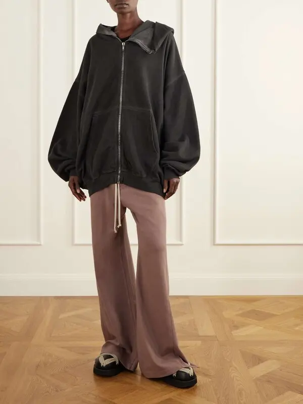 Rick Owens Wide Pusher Cotton-jersey Wide-leg Pants