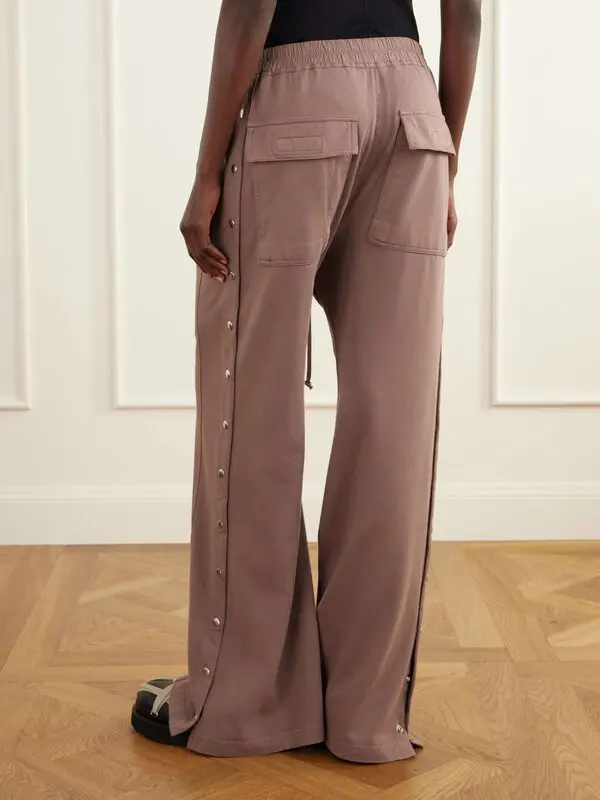 Rick Owens Wide Pusher Cotton-jersey Wide-leg Pants