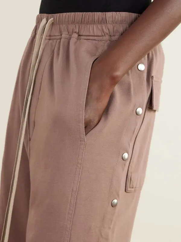 Rick Owens Wide Pusher Cotton-jersey Wide-leg Pants
