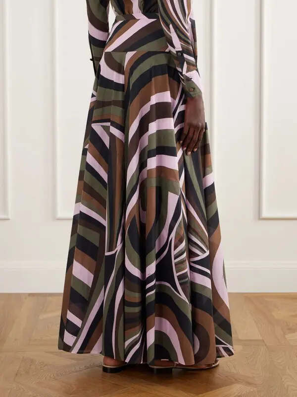 Emilio Pucci Printed Cotton-muslin Maxi Skirt