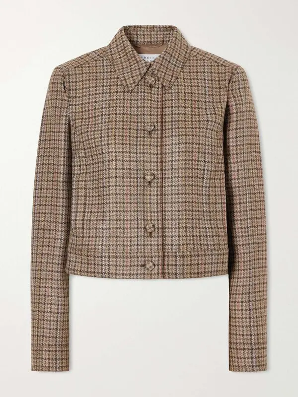 Gabriela Hearst Thereza Houndstooth Wool And Silk-blend Blazer