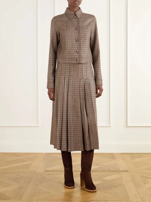 Gabriela Hearst Thereza Houndstooth Wool And Silk-blend Blazer