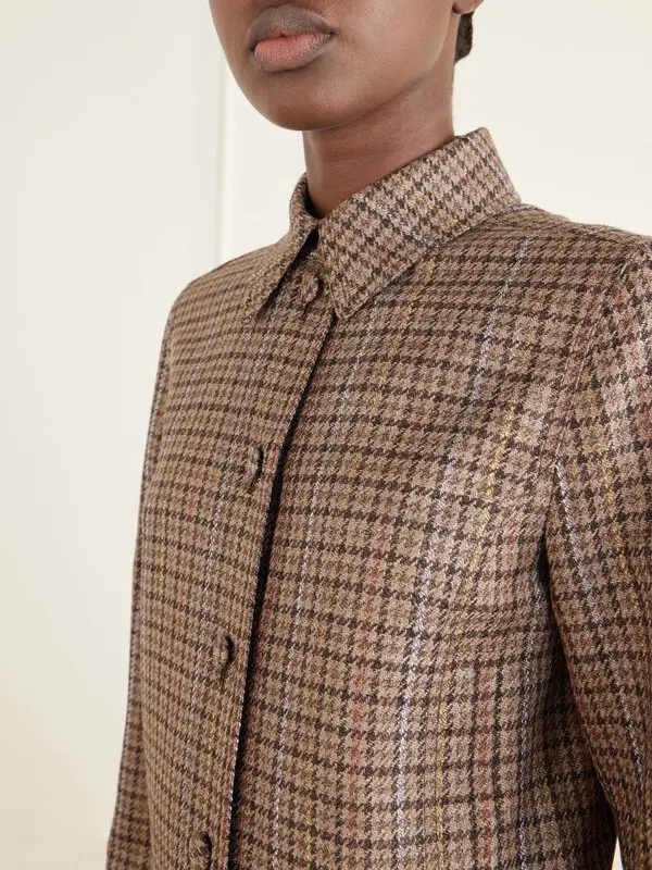 Gabriela Hearst Thereza Houndstooth Wool And Silk-blend Blazer