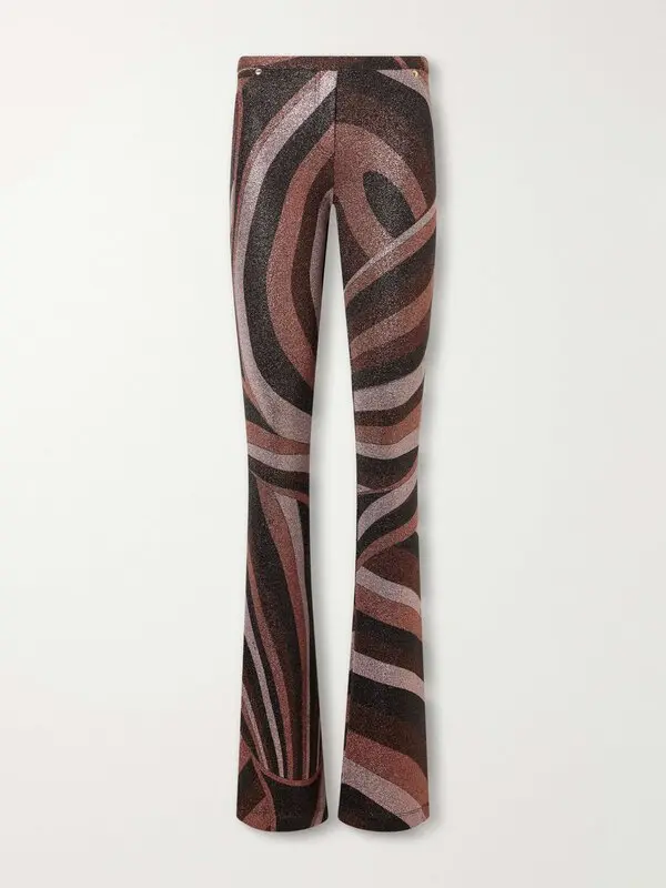 Emilio Pucci Printed Stretch-jersey Flared Pants