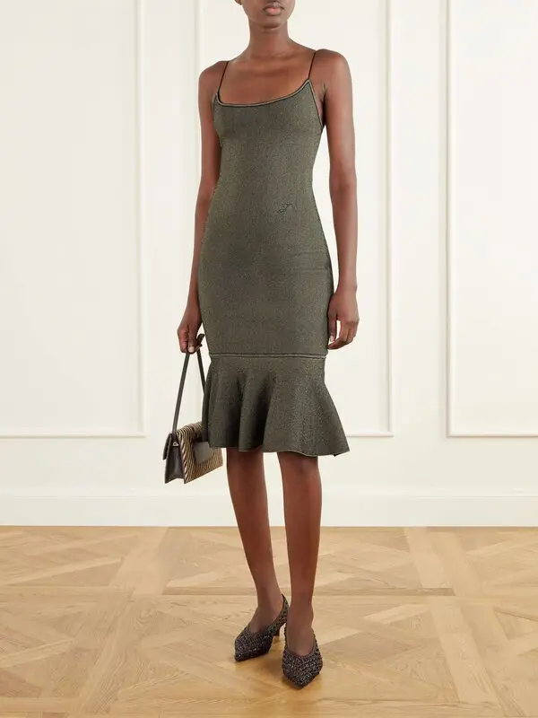 Jacquemus La Robe Maille Pina Knitted Midi Dress