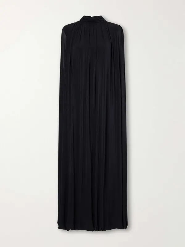 Tove Elia Cape-effect Draped Jersey Maxi Dress