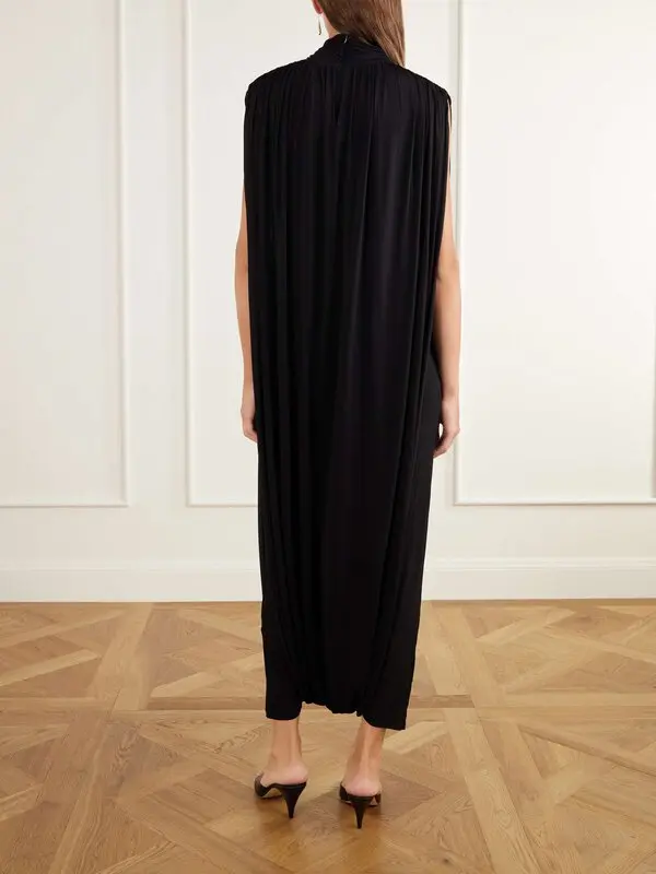 Tove Elia Cape-effect Draped Jersey Maxi Dress