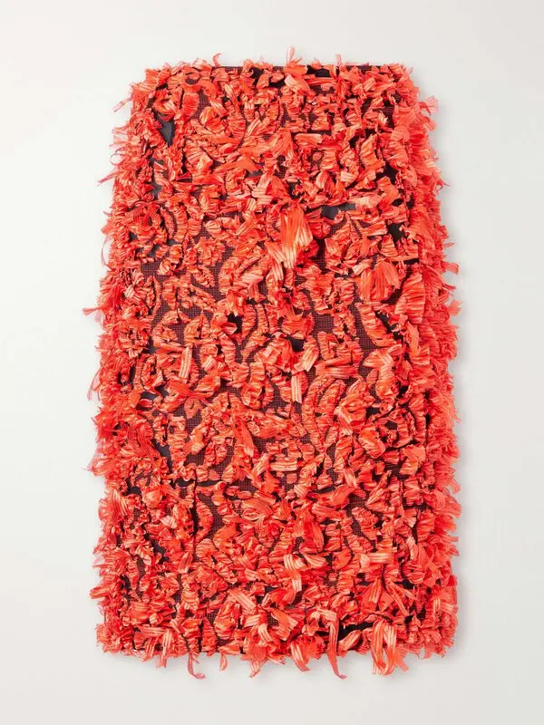 Tove Renaud Fil-coupé Mini Skirt - Red