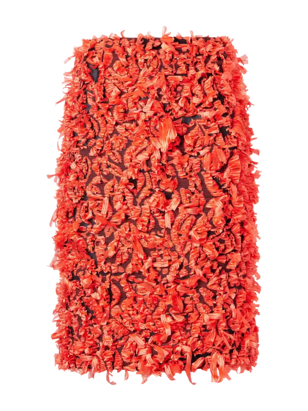 Tove Renaud Fil-coupé Mini Skirt - Red